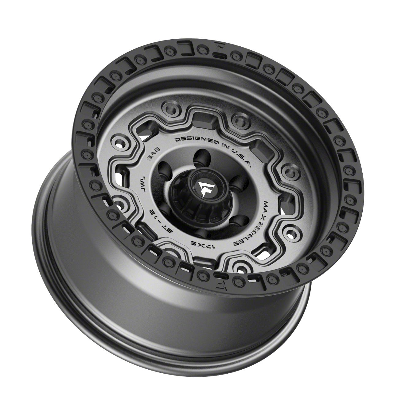 Fittipaldi Offroad Canyon FT100 Satin Anthracite with Black Ring 6-Lug ...