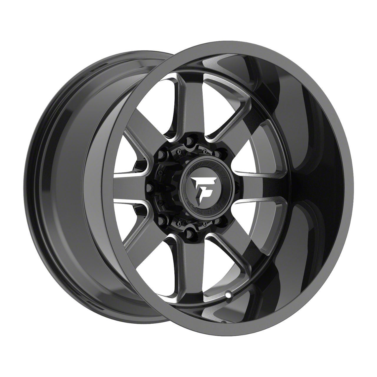 Fittipaldi Offroad F-250 Super Duty FA16 Gloss Black Milled 8-Lug Wheel ...
