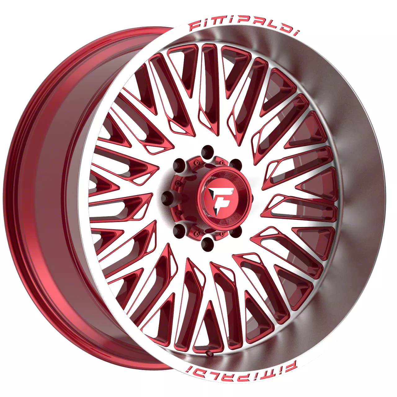 Fittipaldi Offroad F-350 Super Duty FA07 Gloss Red with Machined Face ...