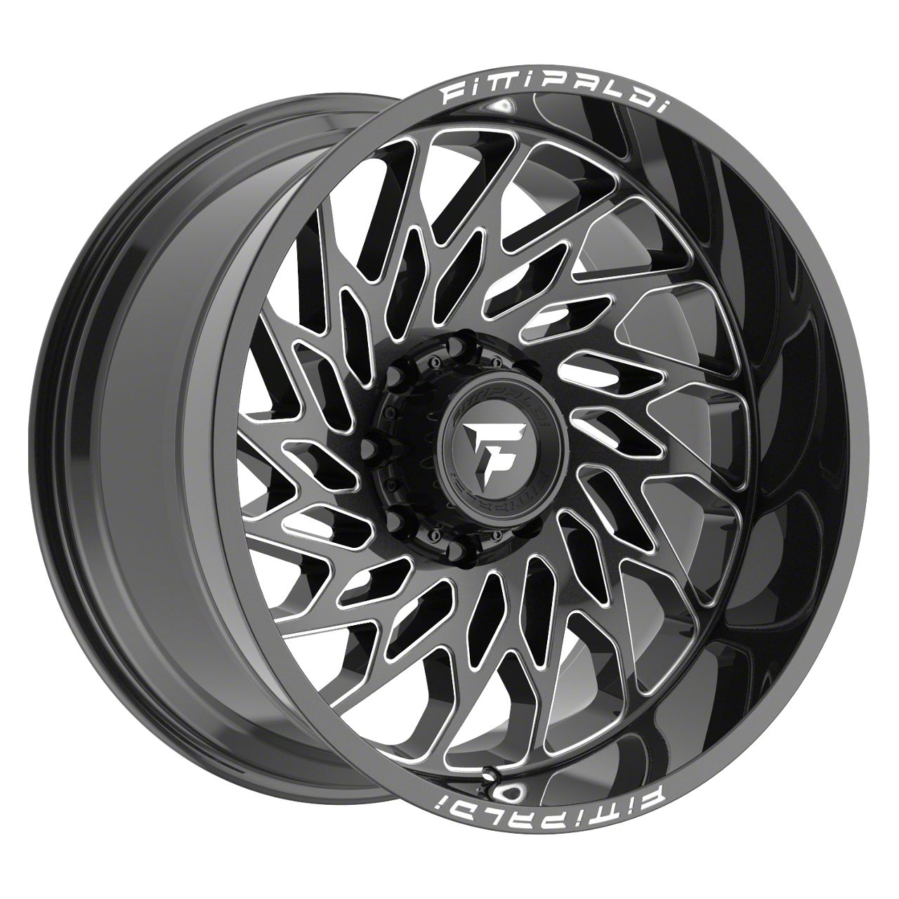 Fittipaldi Offroad F-350 Super Duty FA20 Gloss Black Milled 8-Lug Wheel ...