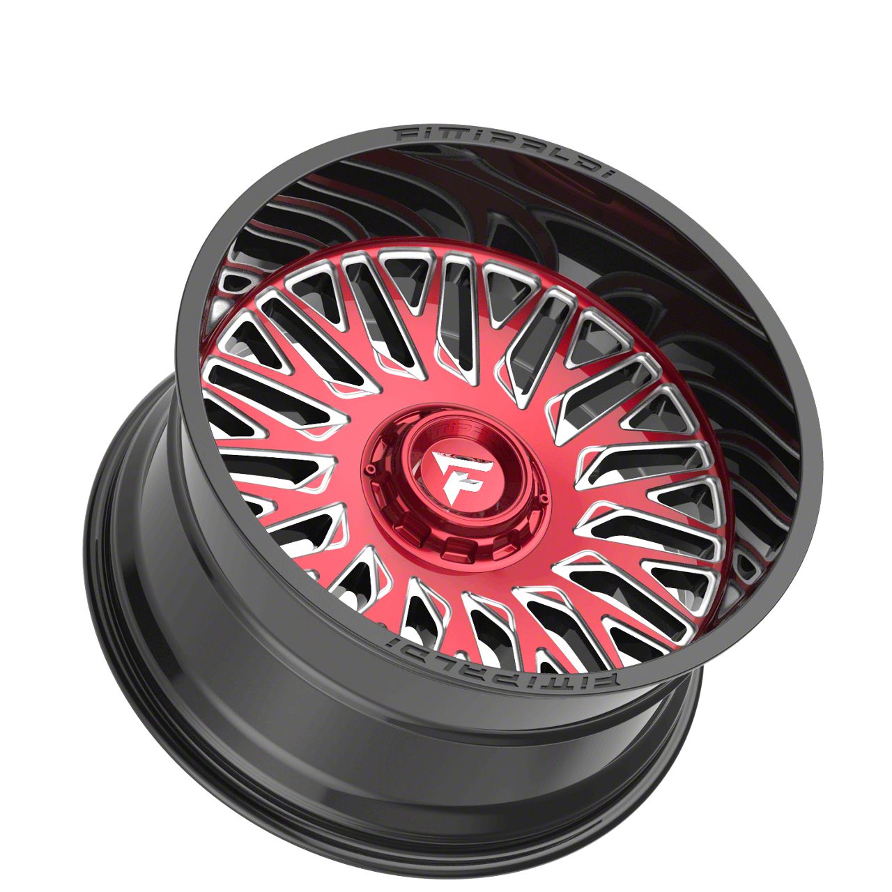 Fittipaldi Offroad Yukon FA07 Gloss Black Machined with Red Tint 6-Lug ...