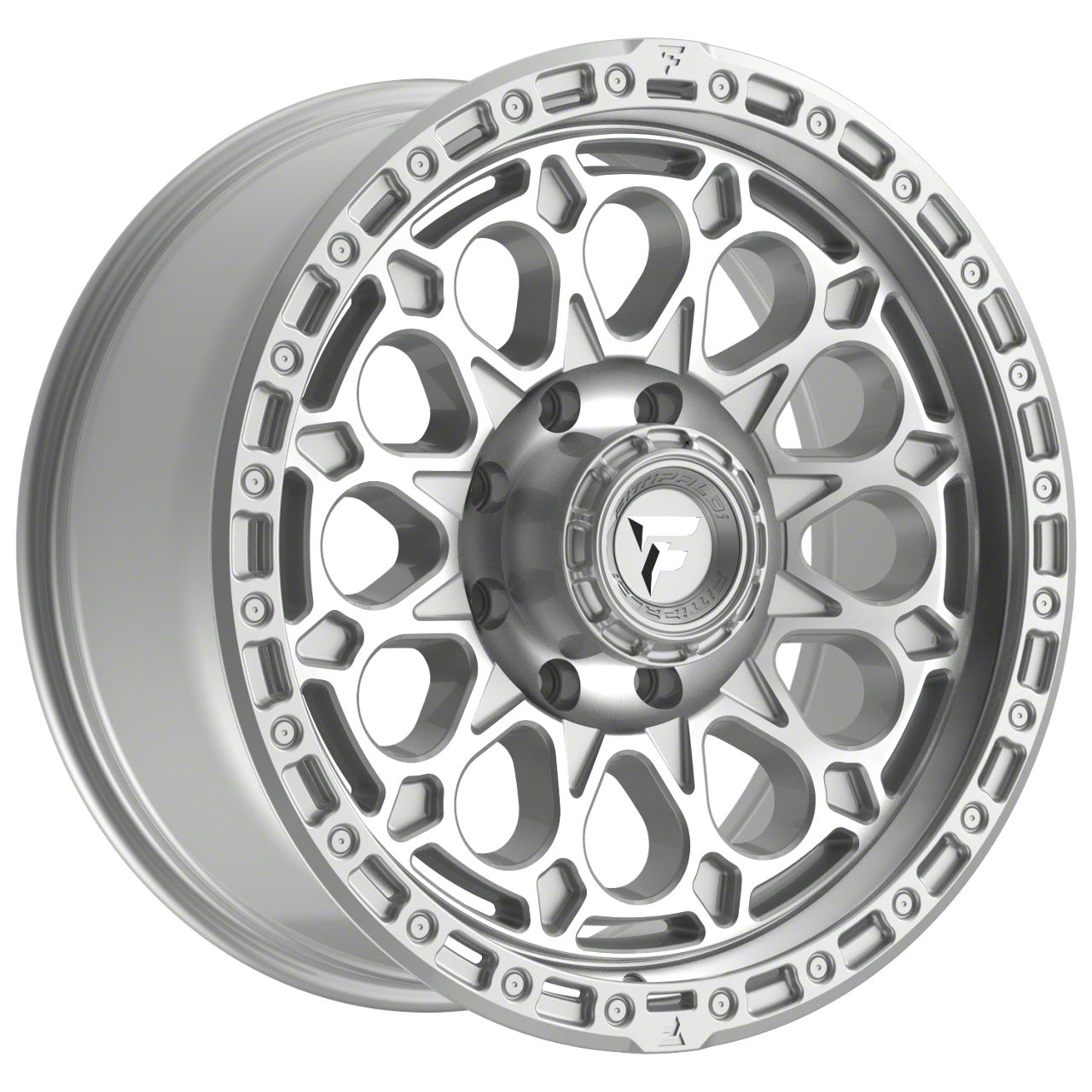 Fittipaldi Offroad Silverado 2500 FT101 Gloss Silver with Machined Face ...