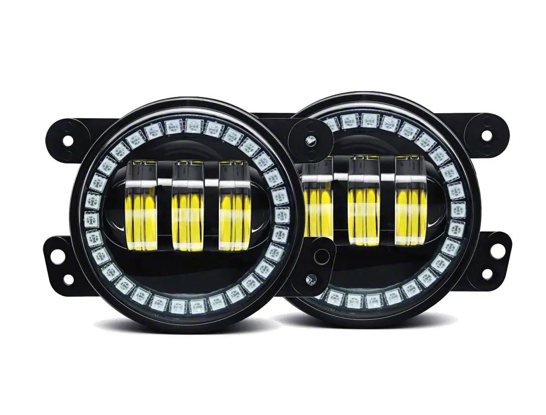 Flashtech F-150 4-Inch Round LED Fog Lights with V.3 Fusion Color ...