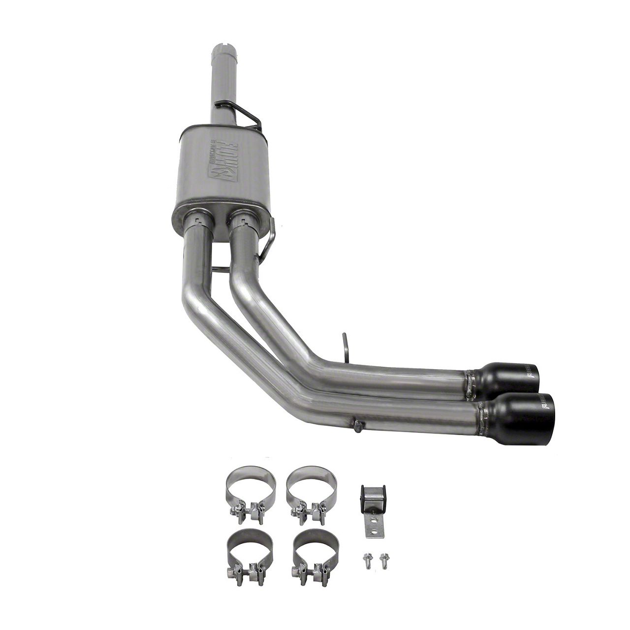 Flowmaster RAM 1500 FlowFX Dual Exhaust System with Black Tips; Middle ...
