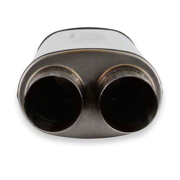 Flowmaster Dakota FlowFX Dual/Dual Oval Muffler; 3-Inch Inlet/3-Inch ...
