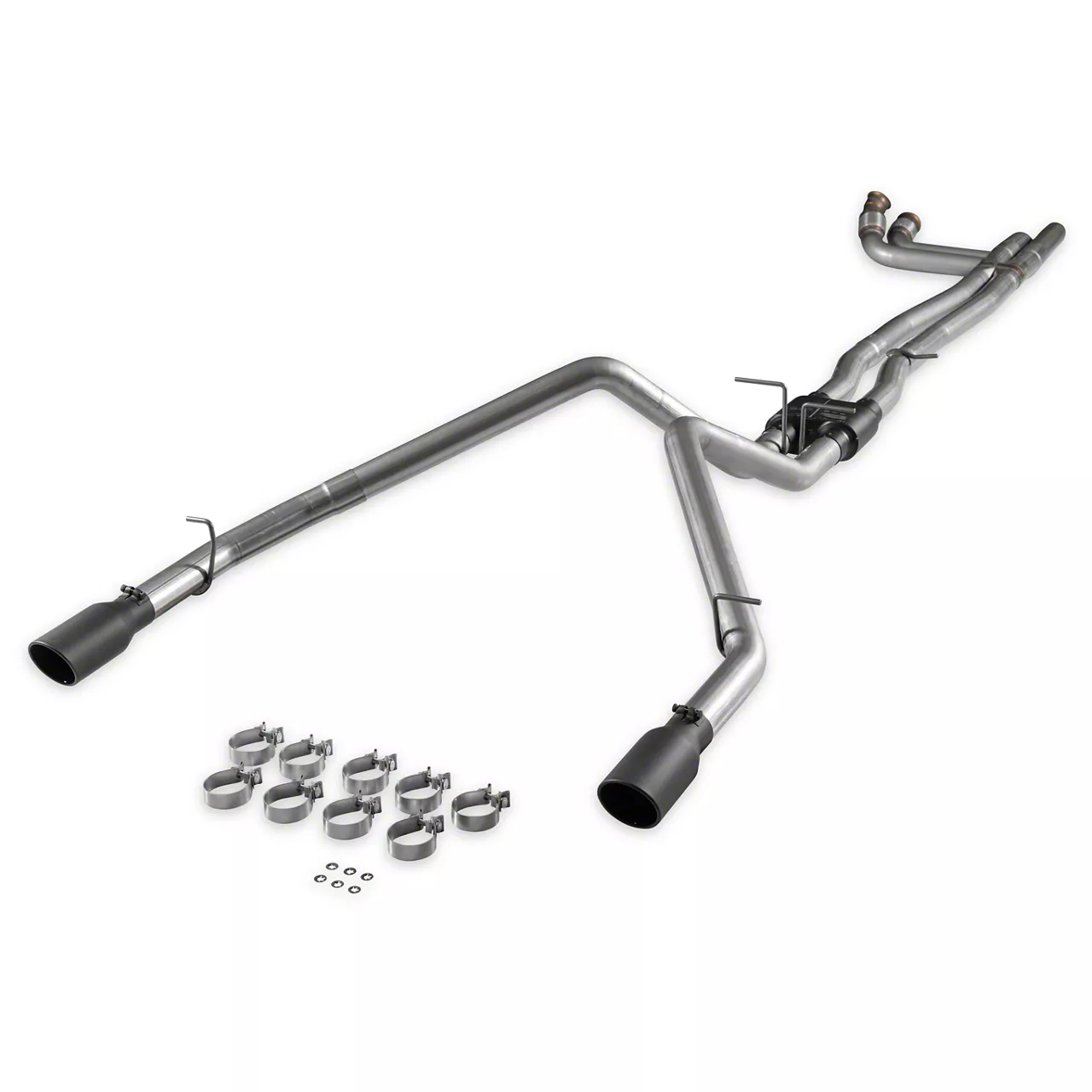 Flowmaster RAM 1500 Outlaw Dual Exhaust System with Black Tips; Rear ...
