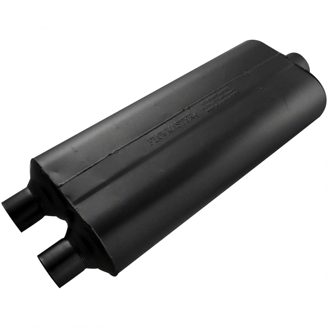 Flowmaster RAM 2500 70 Series Dual/Center Oval Muffler; 2.25-Inch Inlet ...
