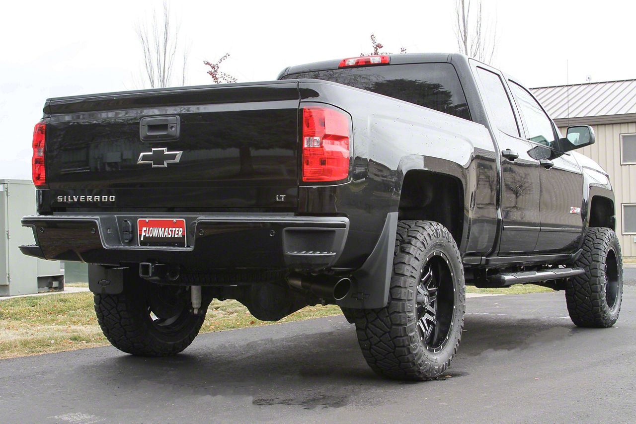 Flowmaster Silverado FlowFX Single Exhaust System w/ Black Tip - Side ...