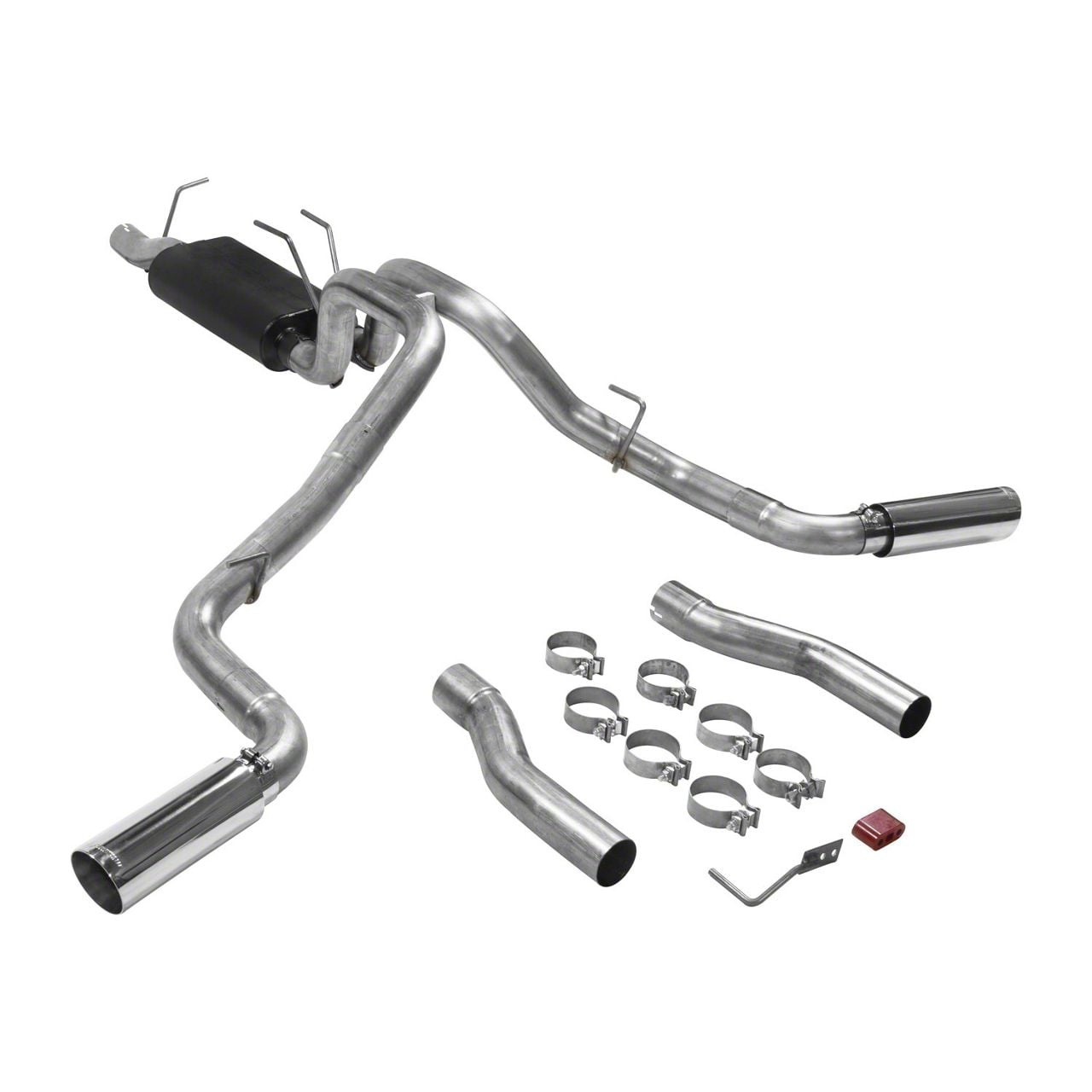 Flowmaster F-250 Super Duty Force II Dual Exhaust System; Side/Rear ...