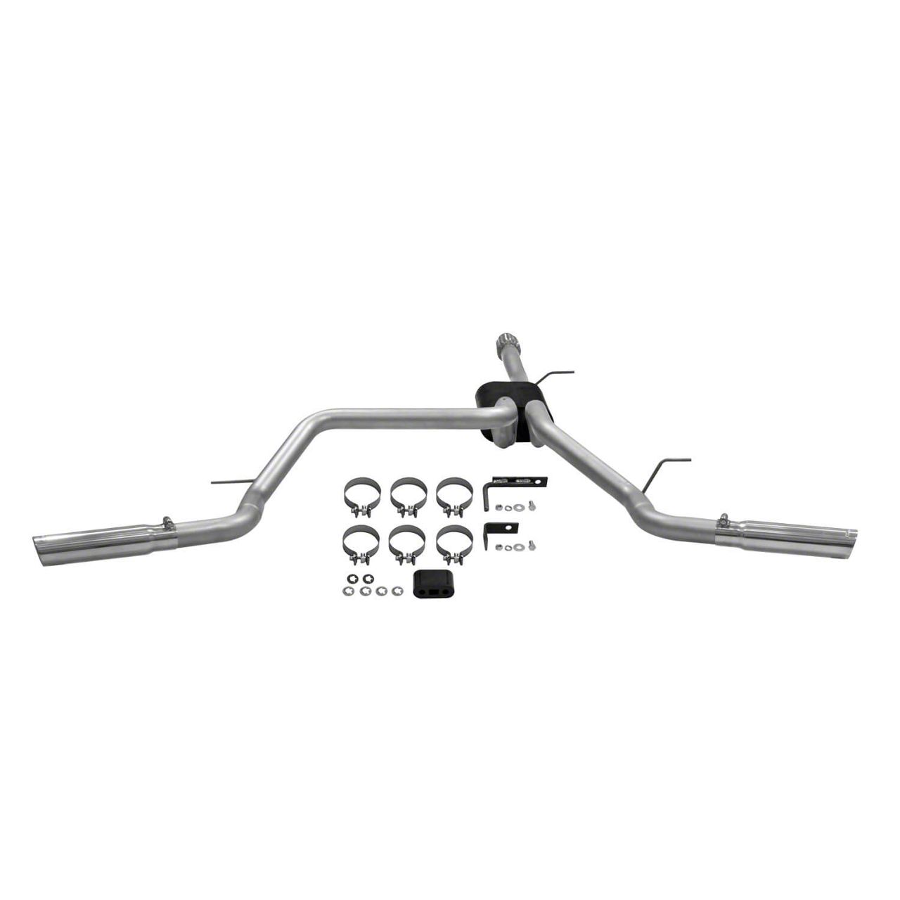 Flowmaster Tahoe Force II Dual Exhaust System with Polished Tips; Side ...