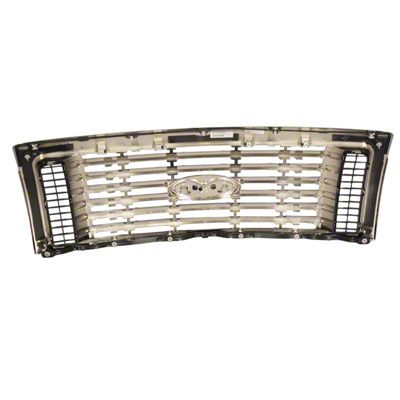 Ford F-150 XLT Upper Replacement Grille; Chrome AL3Z-8200-C (09-14 F ...