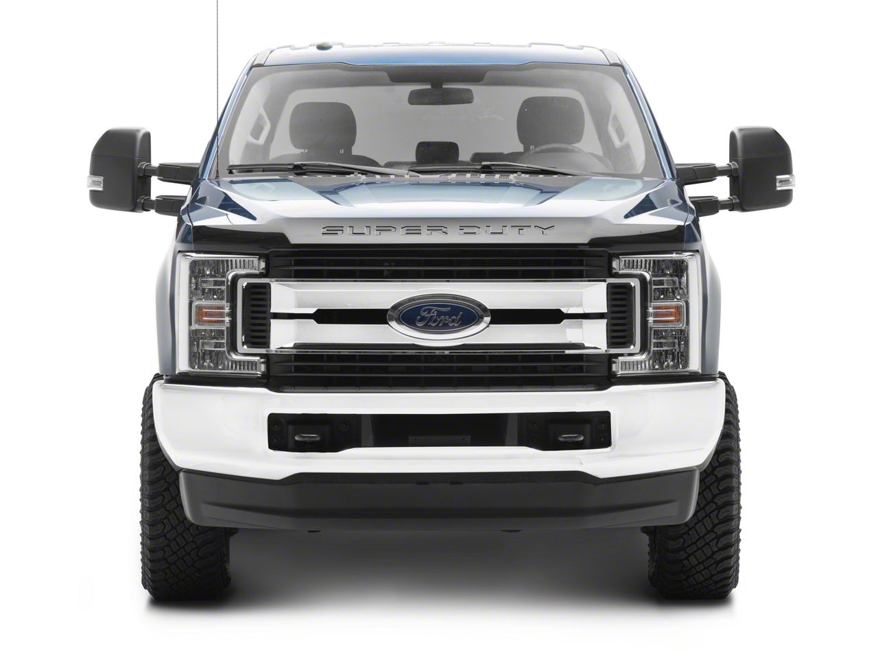 Ford F-250 Super Duty Hood Deflector; Black HC3Z-16C900-C (17-22 F-250 ...