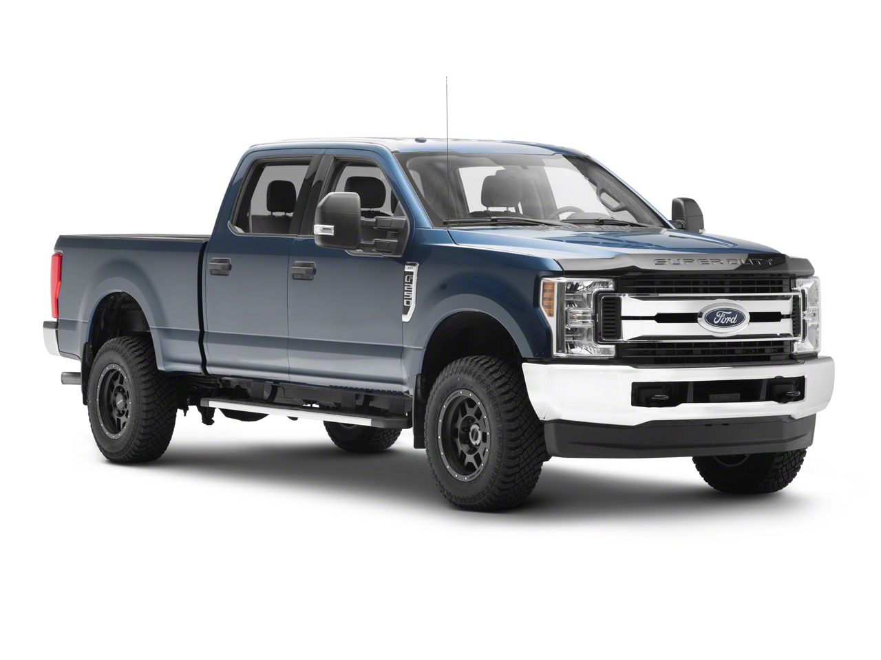 Ford F-350 Super Duty Hood Deflector; Black HC3Z-16C900-C (17-22 F-350 ...