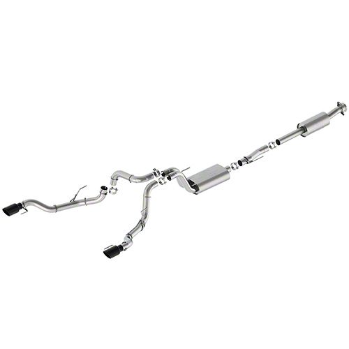 Ford Performance F-150 Sport Dual Exhaust System with Black Chrome Tips ...