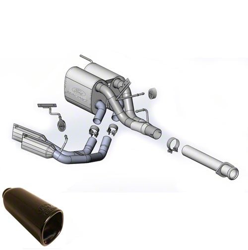 Ford Performance F-150 Tremor Sport Dual Exhaust System with Black ...