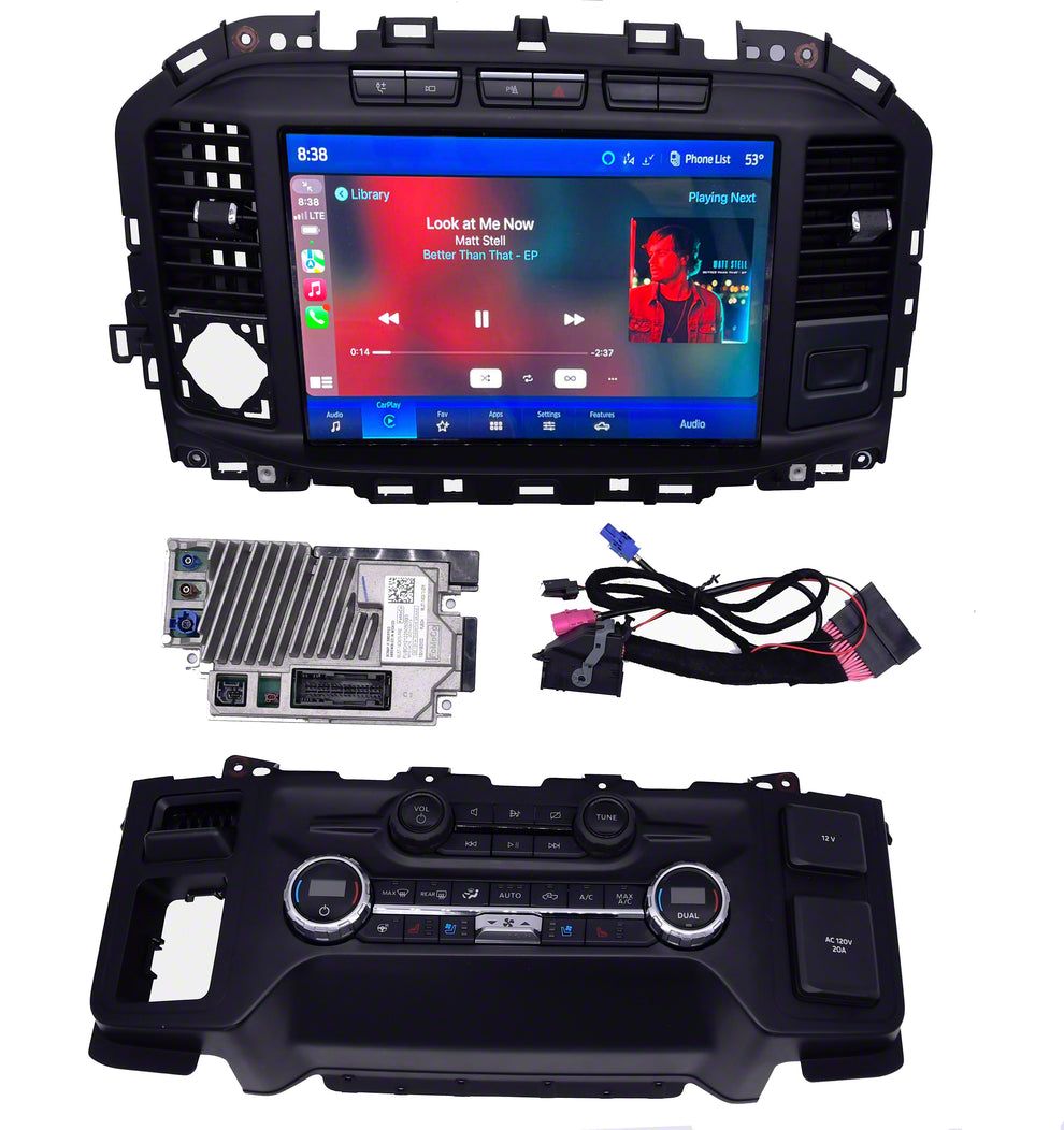 FordSync4 F-150 8 to 12-Inch Sync4 Touchscreen Upgrade Kit; Black Trim ...