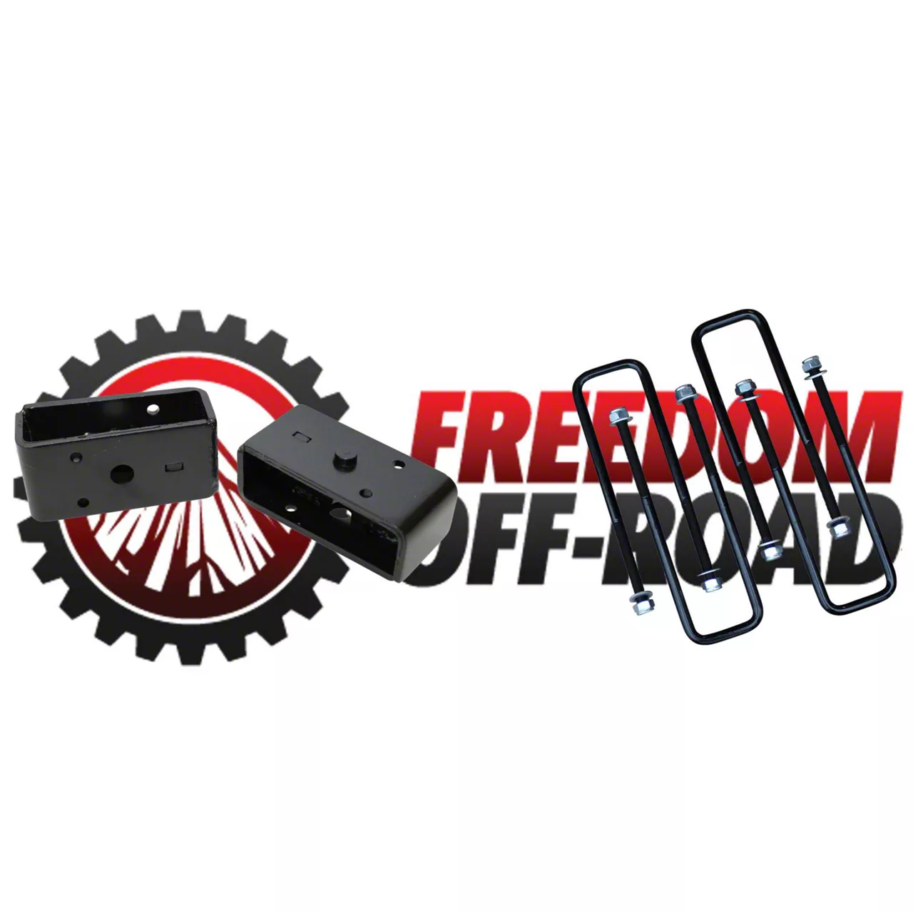 Freedom Offroad Sierra 1500 2-Inch Steel Rear Lift Blocks with Extended ...