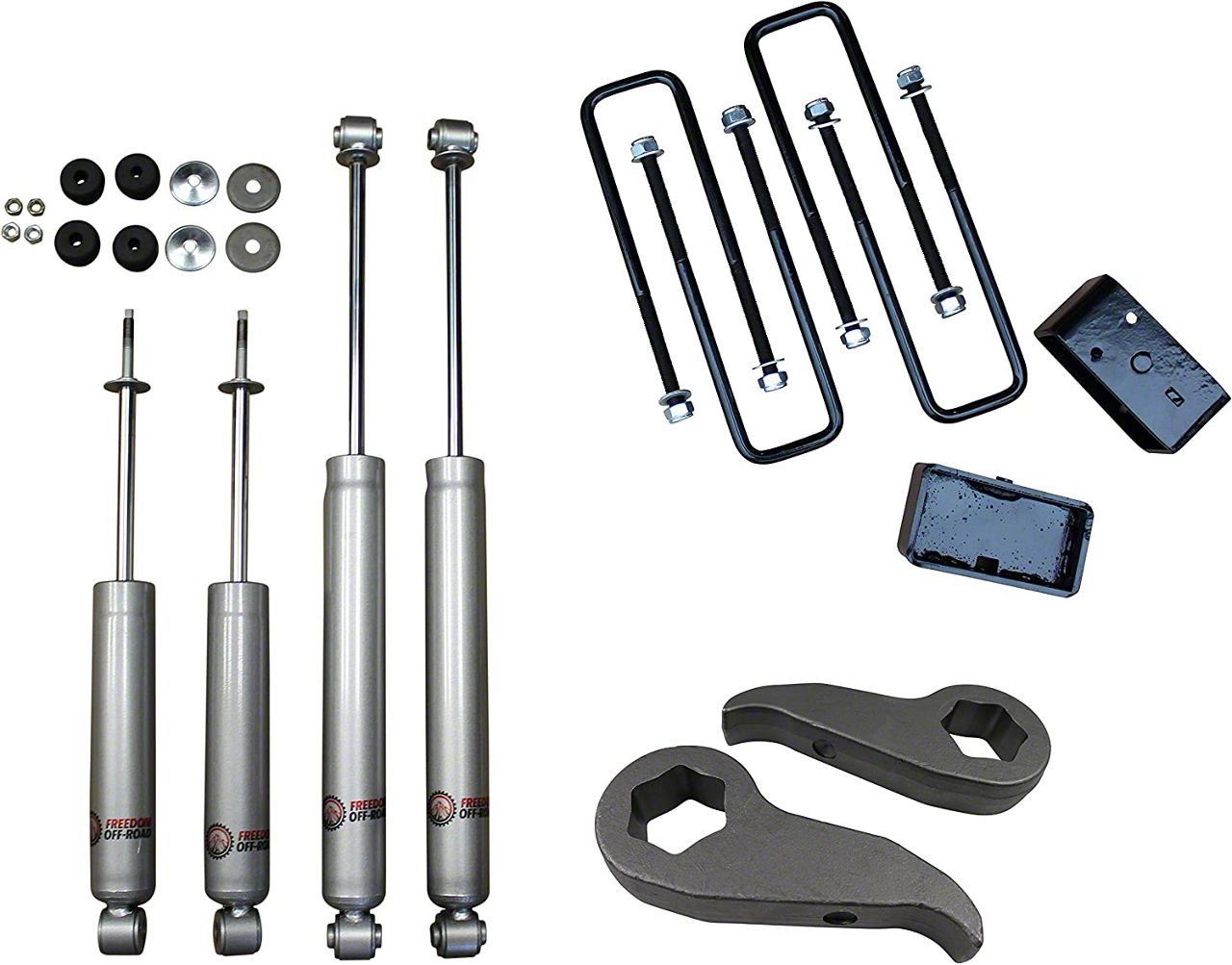 Freedom Offroad Silverado 3500 1 to 3-Inch Leveling Kit with Shocks FO ...
