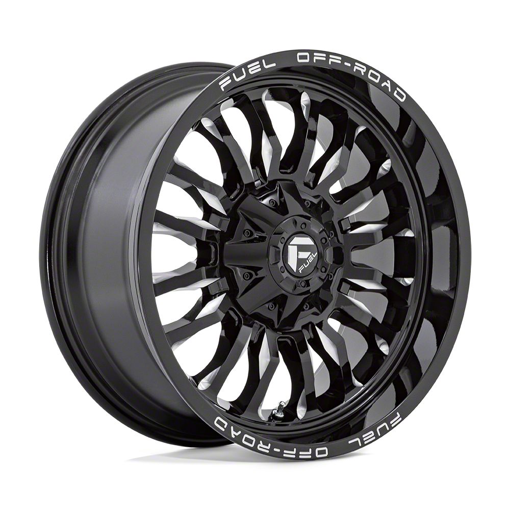 Fuel Wheels Silverado 3500 Arc Gloss Black Milled 8-Lug Wheel; 20x9 ...