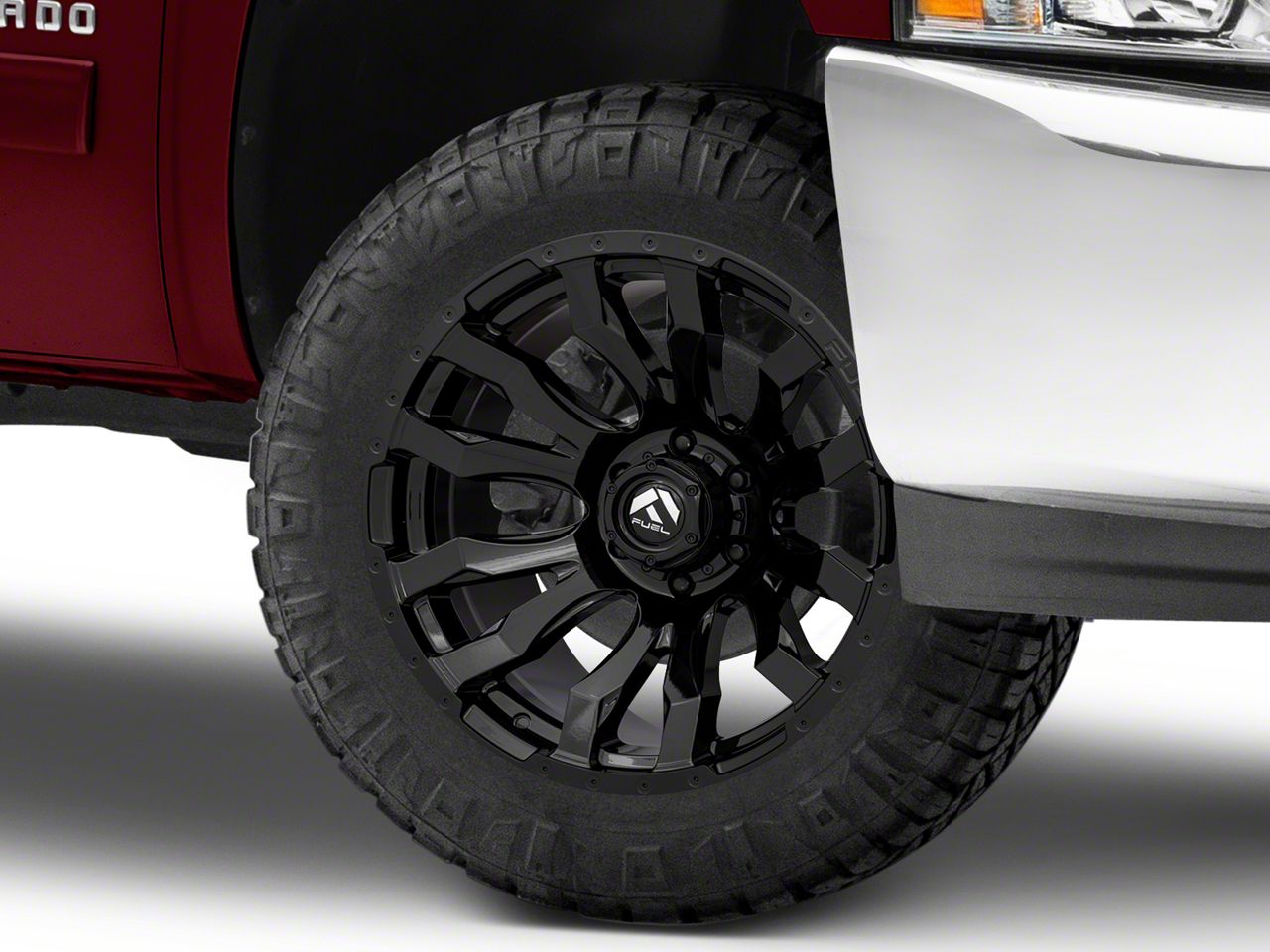 Fuel Wheels Silverado 1500 Blitz Gloss Black 6-Lug Wheel; 20x9; 20mm ...