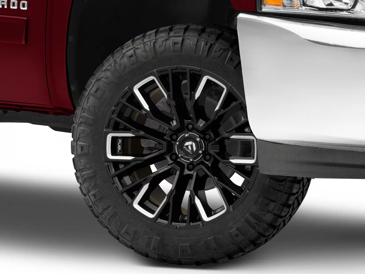 Fuel Wheels Silverado 1500 Rebar Gloss Black Milled 6-Lug Wheel; 20x9 ...