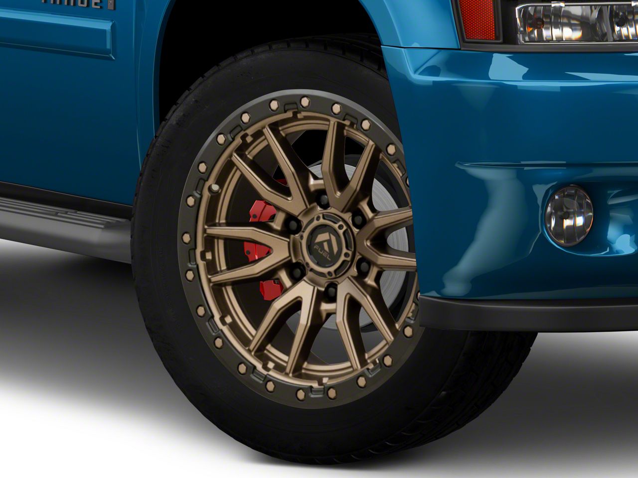 Fuel Wheels Silverado 1500 Rebel Matte Bronze with Black Bead Ring 6 ...