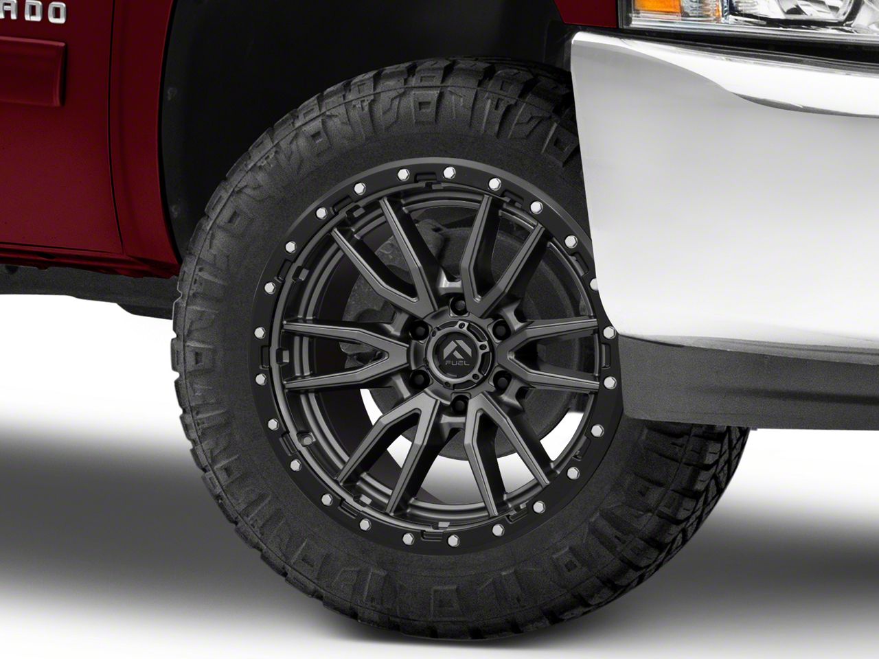Fuel Wheels Silverado 1500 Rebel Matte Gunmetal 6-Lug Wheel; 20x9; 20mm ...