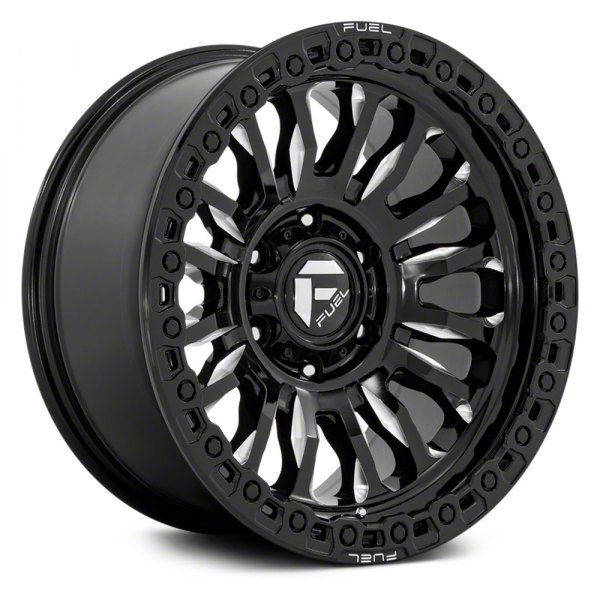 Fuel Wheels Silverado 1500 Rincon Gloss Black Milled 6-Lug Wheel; 17x9 ...