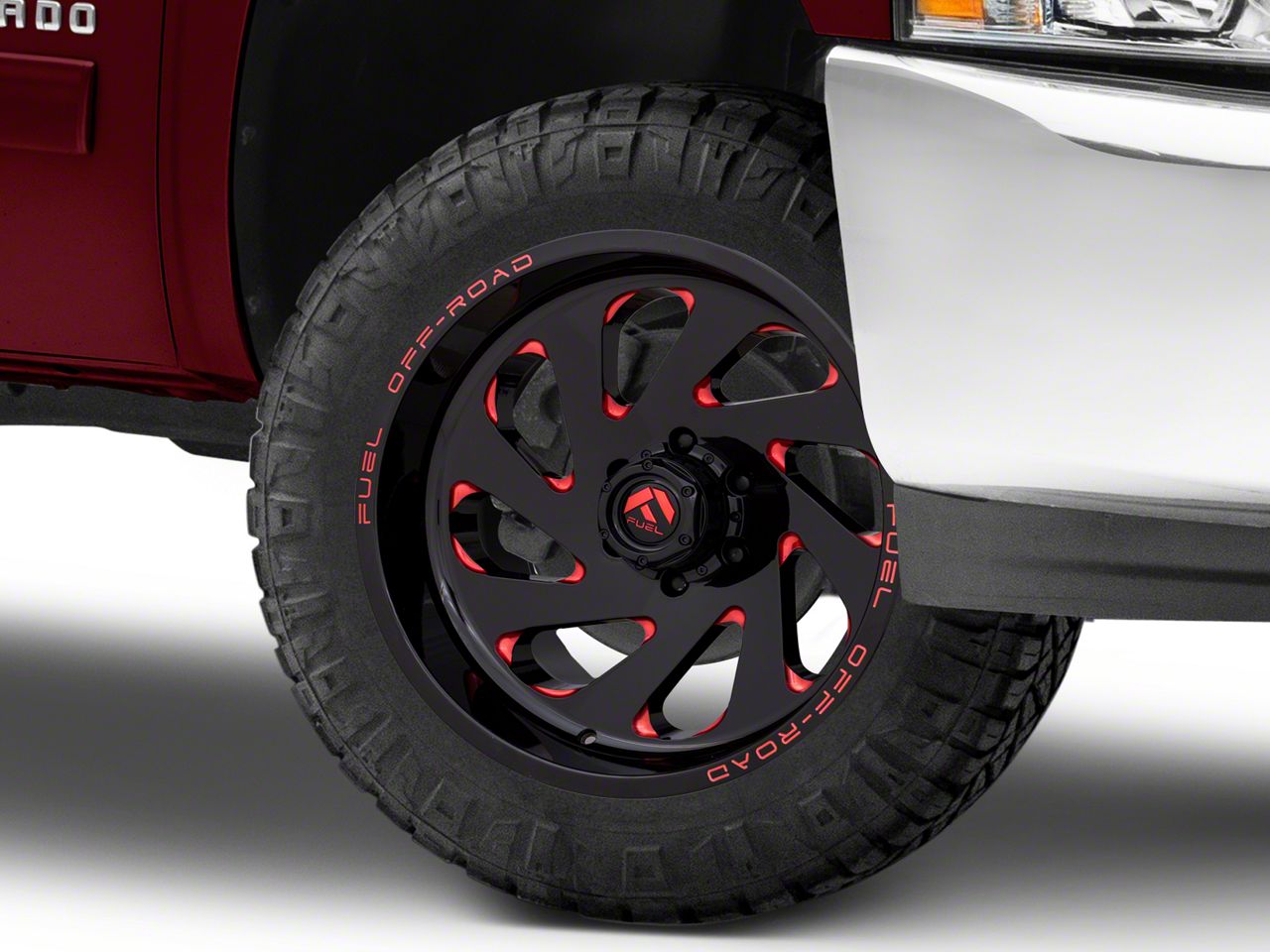 Fuel Wheels Silverado 1500 Vortex Gloss Black Red Tinted 6-Lug Wheel ...
