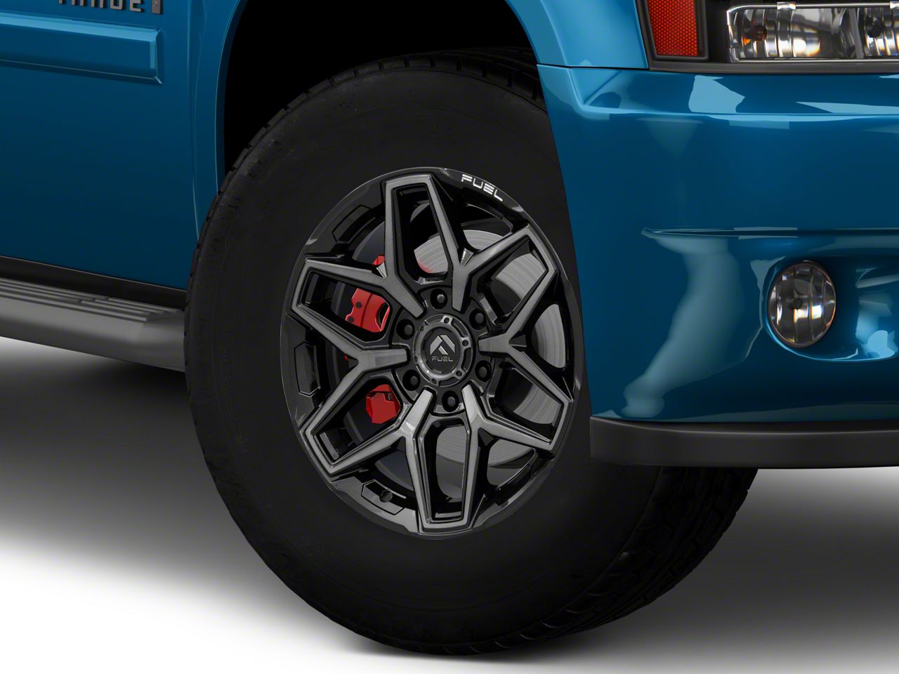 Fuel Wheels Tahoe Flux Gloss Black Brushed with Gray Tint 6-Lug Wheel ...