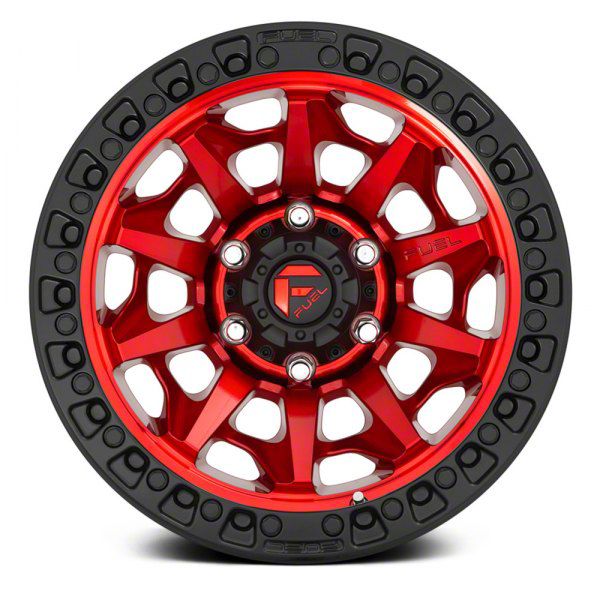 Fuel Wheels F-150 Covert Candy Red with Black Bead Ring 6-Lug Wheel ...