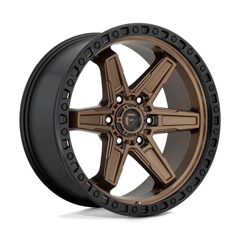 Fuel Wheels F-150 Kicker Matte Bronze with Black Bead Ring 6-Lug Wheel ...