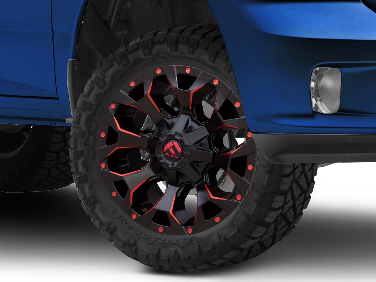 Fuel Wheels RAM 1500 Assault Matte Black Red Milled 5-Lug Wheel; 20x9 ...