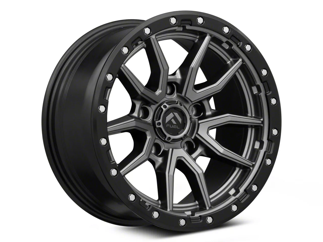 Fuel Wheels RAM 1500 Rebel Matte Gunmetal with Black Bead Ring 5-Lug ...