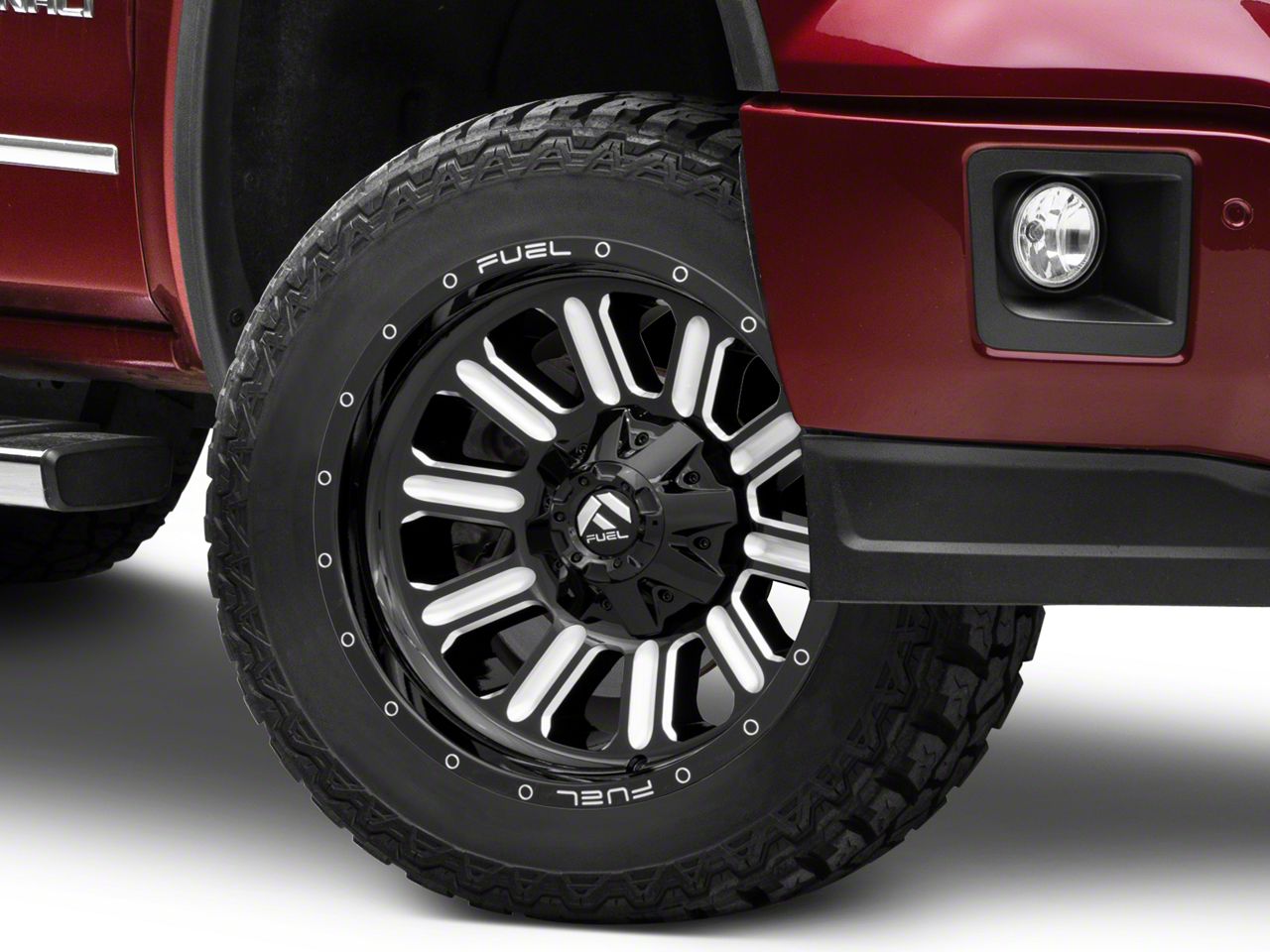 Fuel Wheels Sierra 1500 Hardline Gloss Black Milled 6-Lug Wheel; 20x12 ...