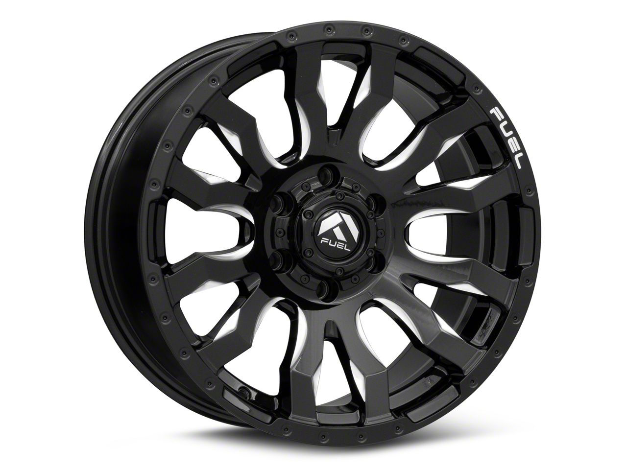 Fuel Wheels Silverado 1500 Blitz Gloss Black Milled 6-Lug Wheel; 20x9 ...