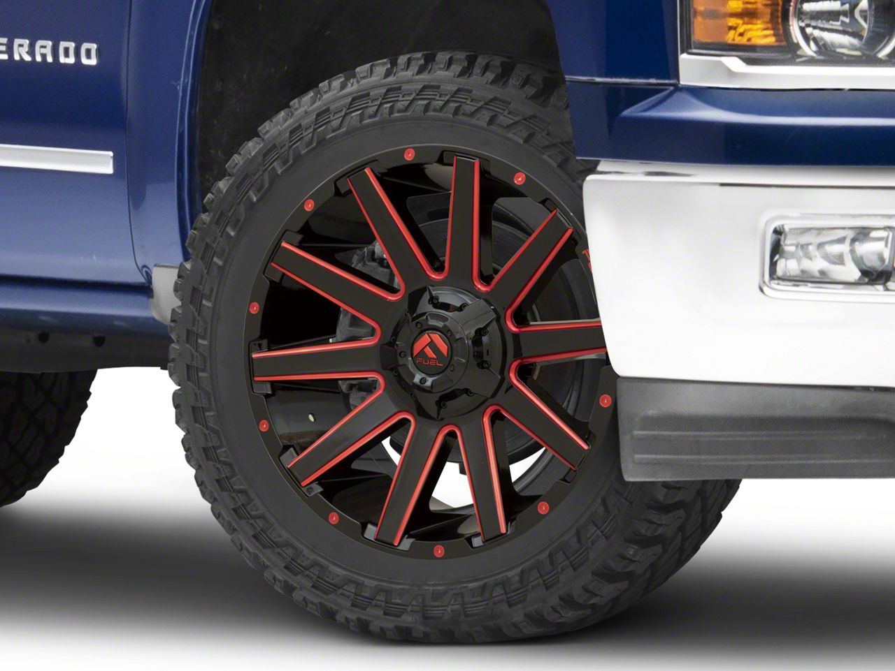 Fuel Wheels Silverado 1500 Contra Gloss Black with Red Tinted Clear 6 ...