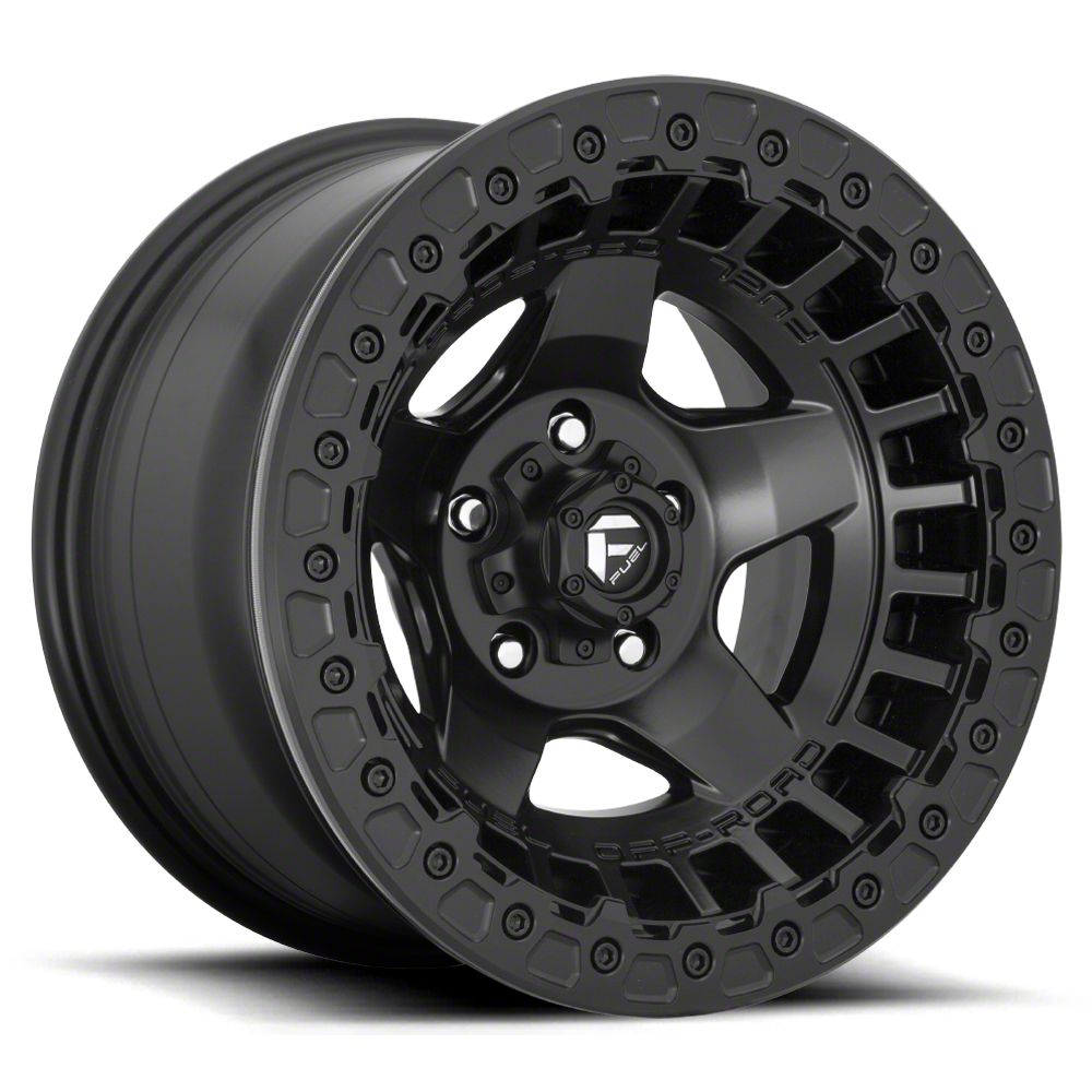 Fuel Wheels Silverado 1500 Warp Beadlock Matte Black 6-Lug Wheel; 17x9 ...