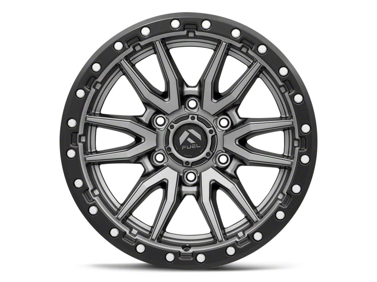 Fuel Wheels F-150 Rebel Matte Gunmetal with Black Bead Ring 6-Lug Wheel ...