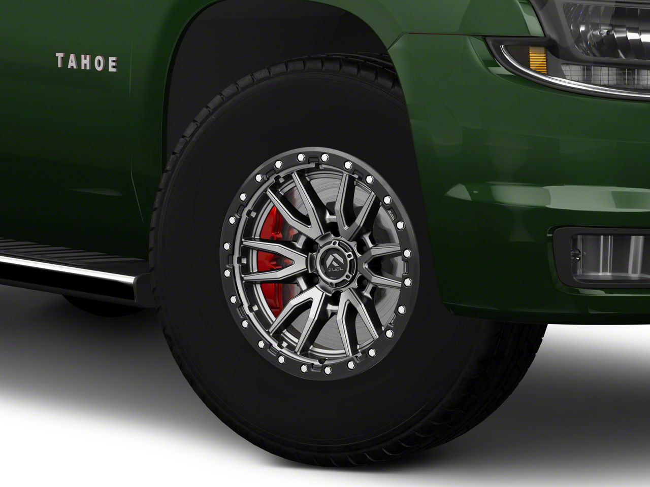 Fuel Wheels Tahoe Rebel Matte Gunmetal with Black Bead Ring 6-Lug Wheel ...