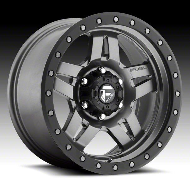 Fuel Wheels Yukon Anza Anthracite with Black Ring 6-Lug Wheel; 20x9 ...