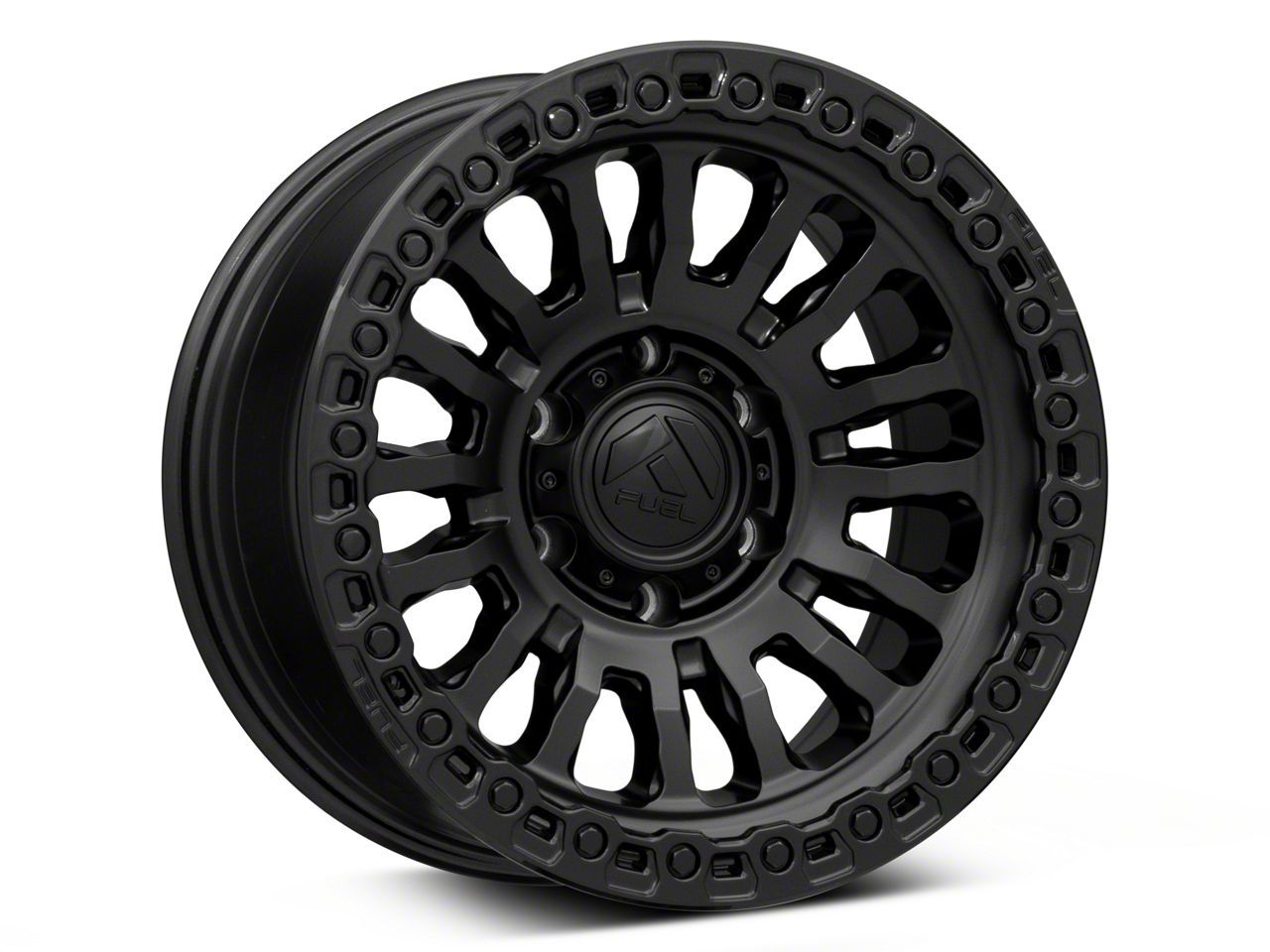 Fuel Wheels F-250 Super Duty Rincon Matte Black with Gloss Black Lip 8 ...