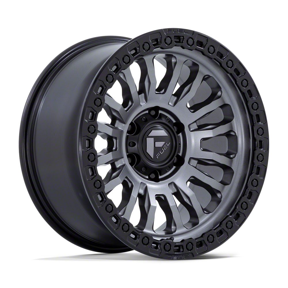 Fuel Wheels F-250 Super Duty Rincon Matte Gunmetal with Matte Black Lip ...