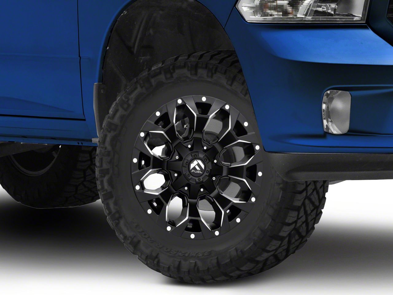 Fuel Wheels RAM Assault Satin Black Milled 5-Lug Wheel - 17x9; 1mm ...