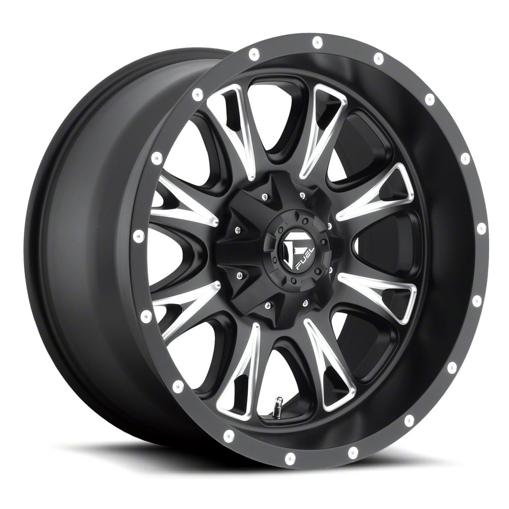 Fuel Wheels F-350 Super Duty Throttle Matte Black Milled 8-Lug Wheel ...
