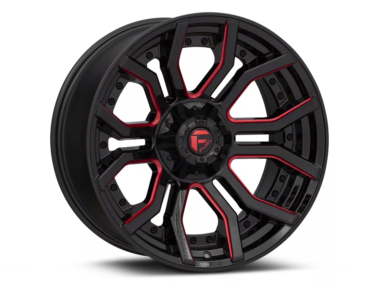 Fuel Wheels Sierra 1500 Rage Gloss Black Red Tinted 6-Lug Wheel; 20x10 ...