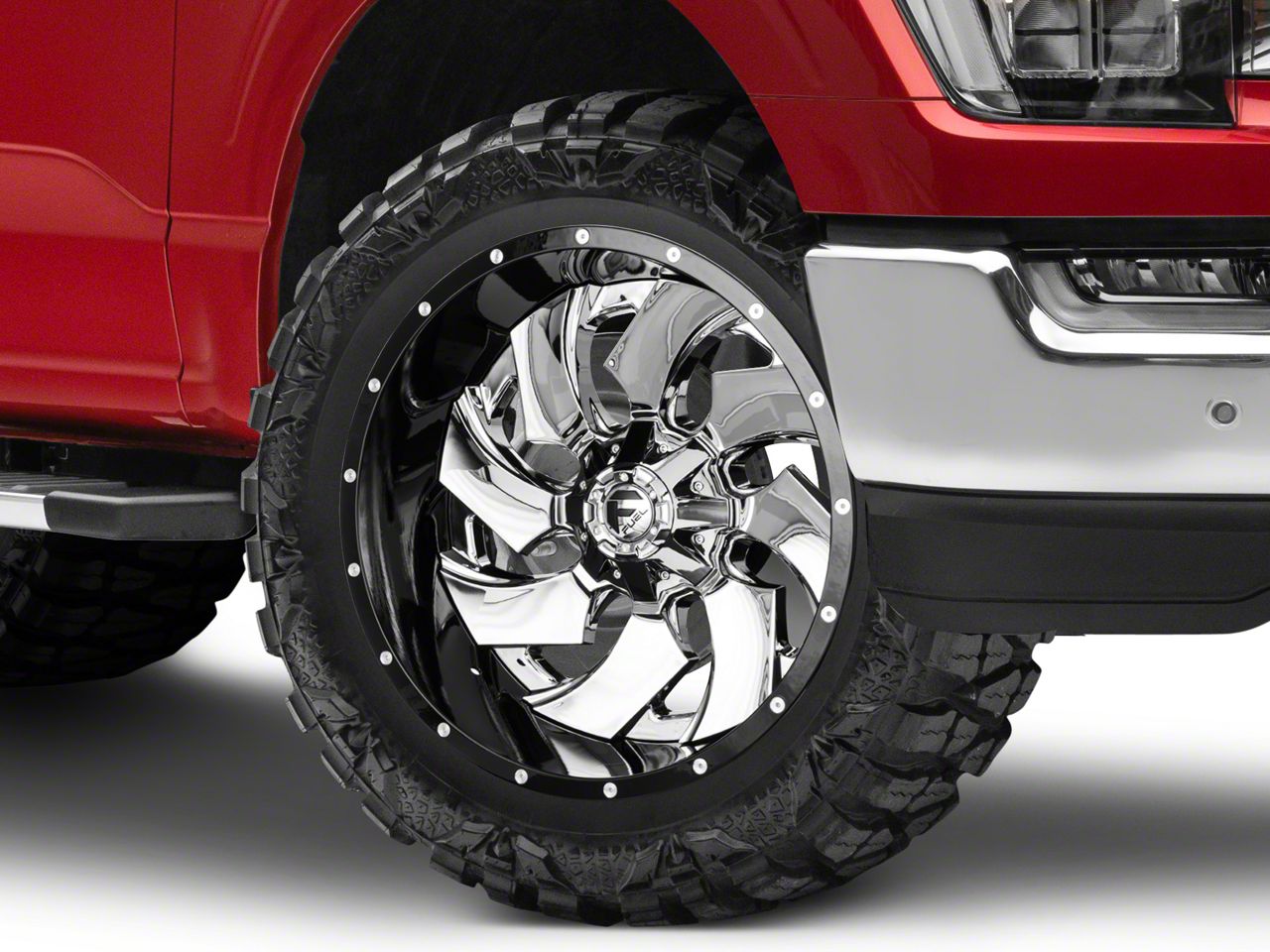 Fuel Wheels F-150 Cleaver Chrome with Gloss Black 6-Lug Wheel; 22x12 ...