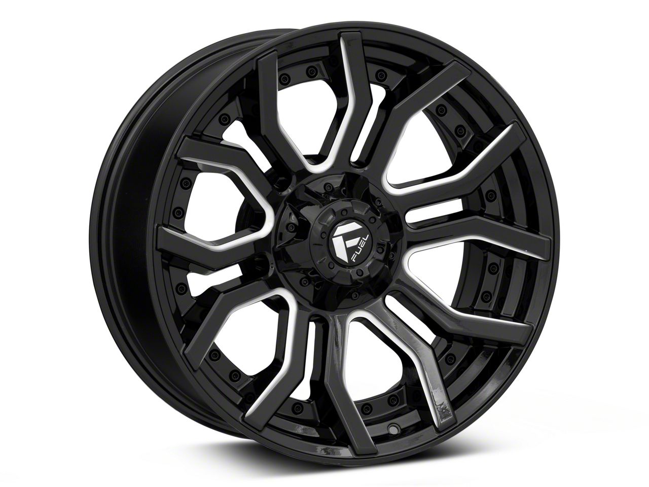 Fuel Wheels F-150 Rage Gloss Black Milled 6-Lug Wheel; 20x9; 1mm Offset ...