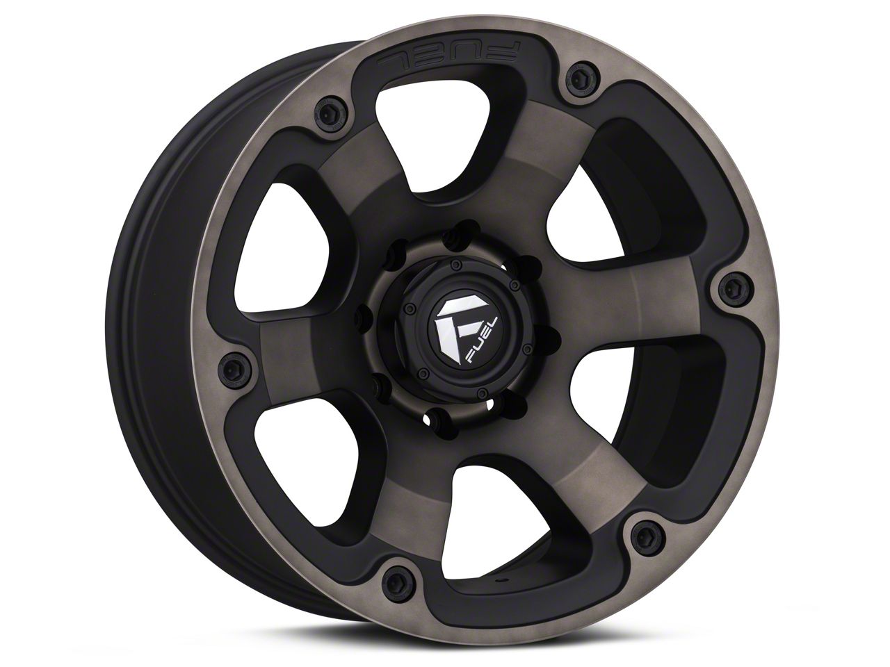 Fuel Wheels F-350 Super Duty Beast Matte Black Machined 8-Lug Wheel ...