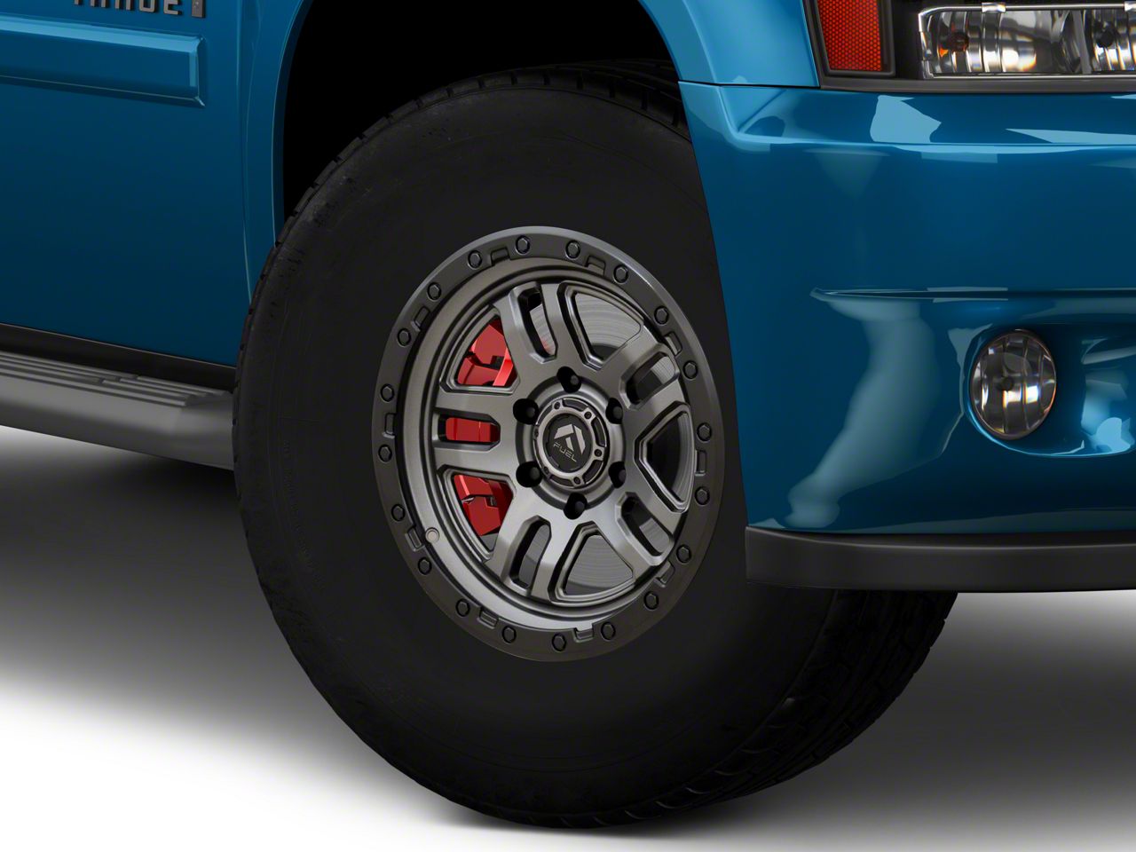 Fuel Wheels Ranger Ammo Matte Gunmetal with Black Bead Ring 6-Lug Wheel ...